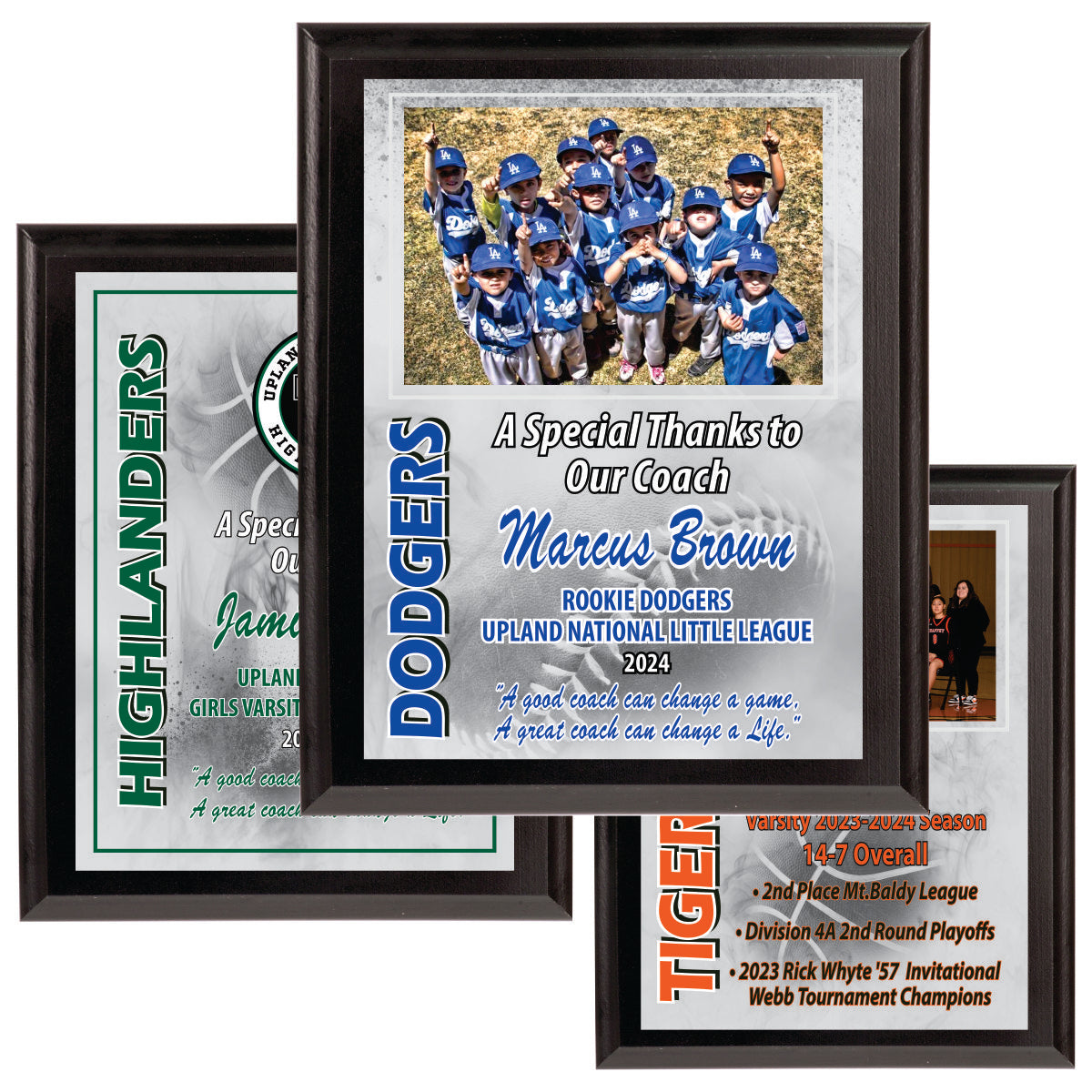 7" x 9" Full Color Team Plaques — Action Awards