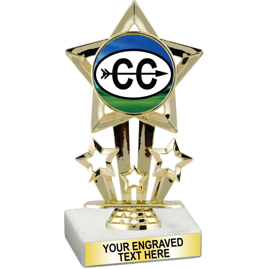6 3/4" Cross Country Stars Trophy — Action Awards
