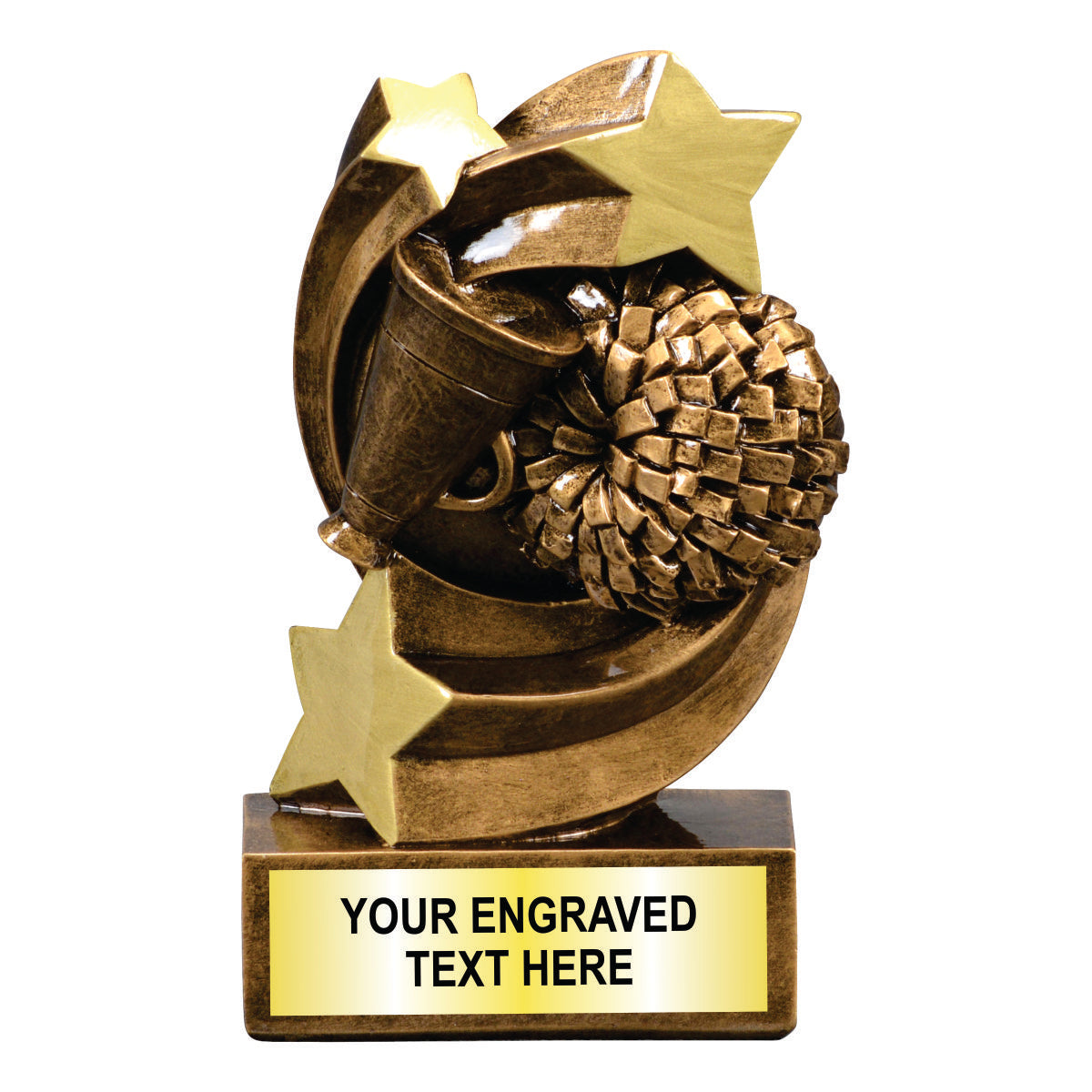 Cheer Star Swirl Trophy — Action Awards