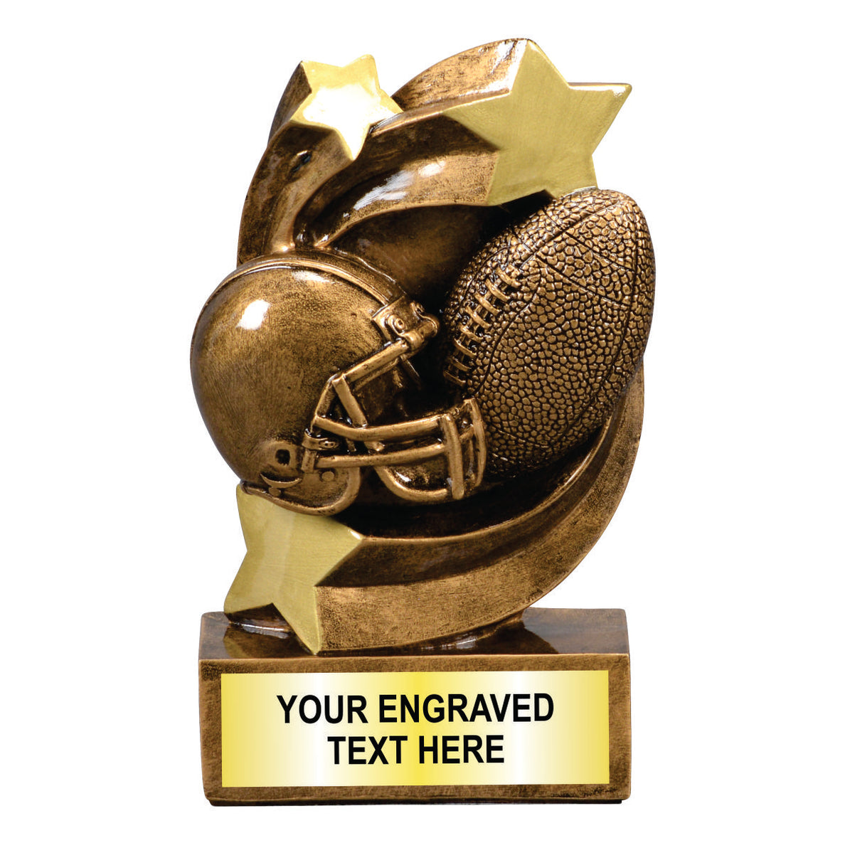 3-D Resin Football Trophy — Action Awards
