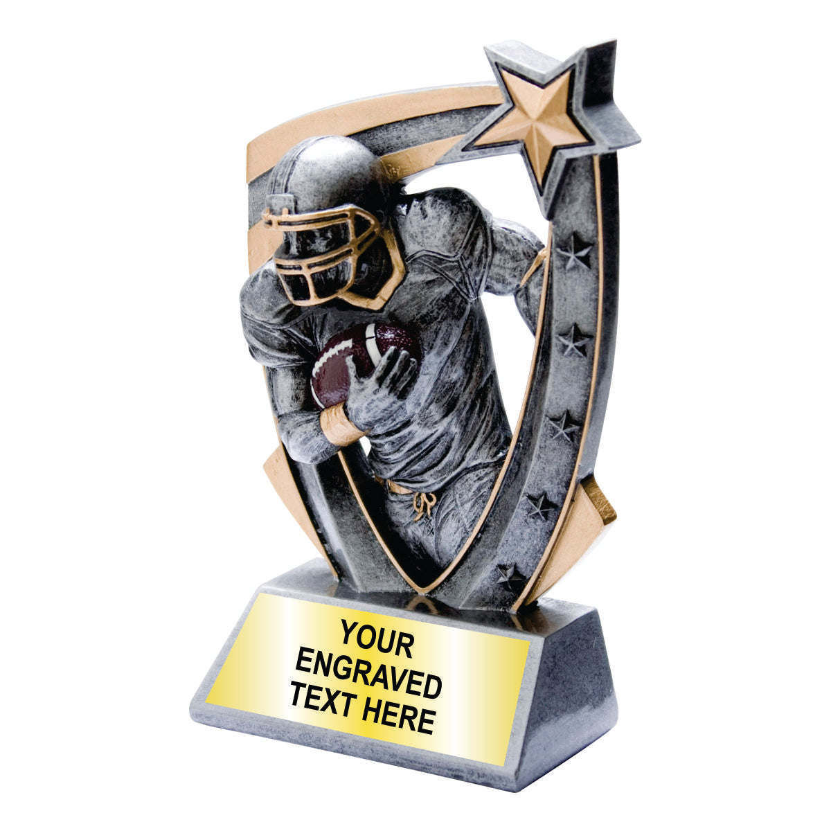 3-D Resin Football Trophy — Action Awards