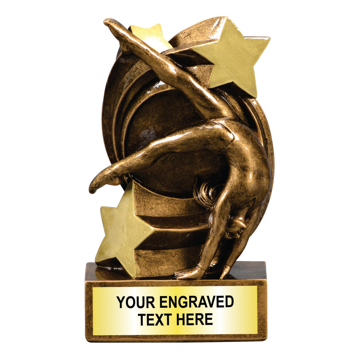 Gymnastics Swirl Trophy — Action Awards