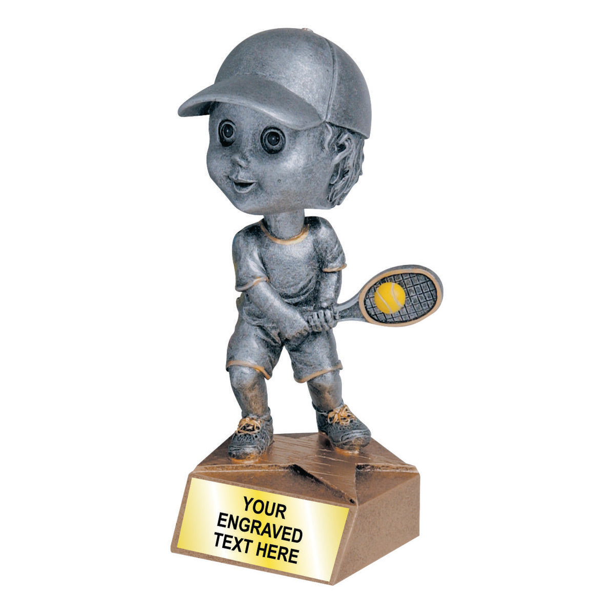 Tennis Bobblehead Trophy — Action Awards