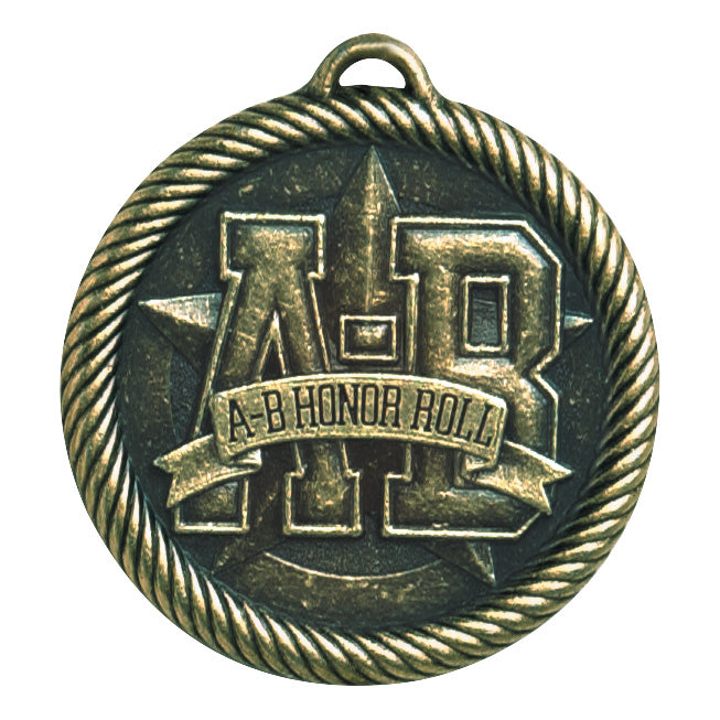 2" "A/B" Honor Roll All-Star Medal — Action Awards