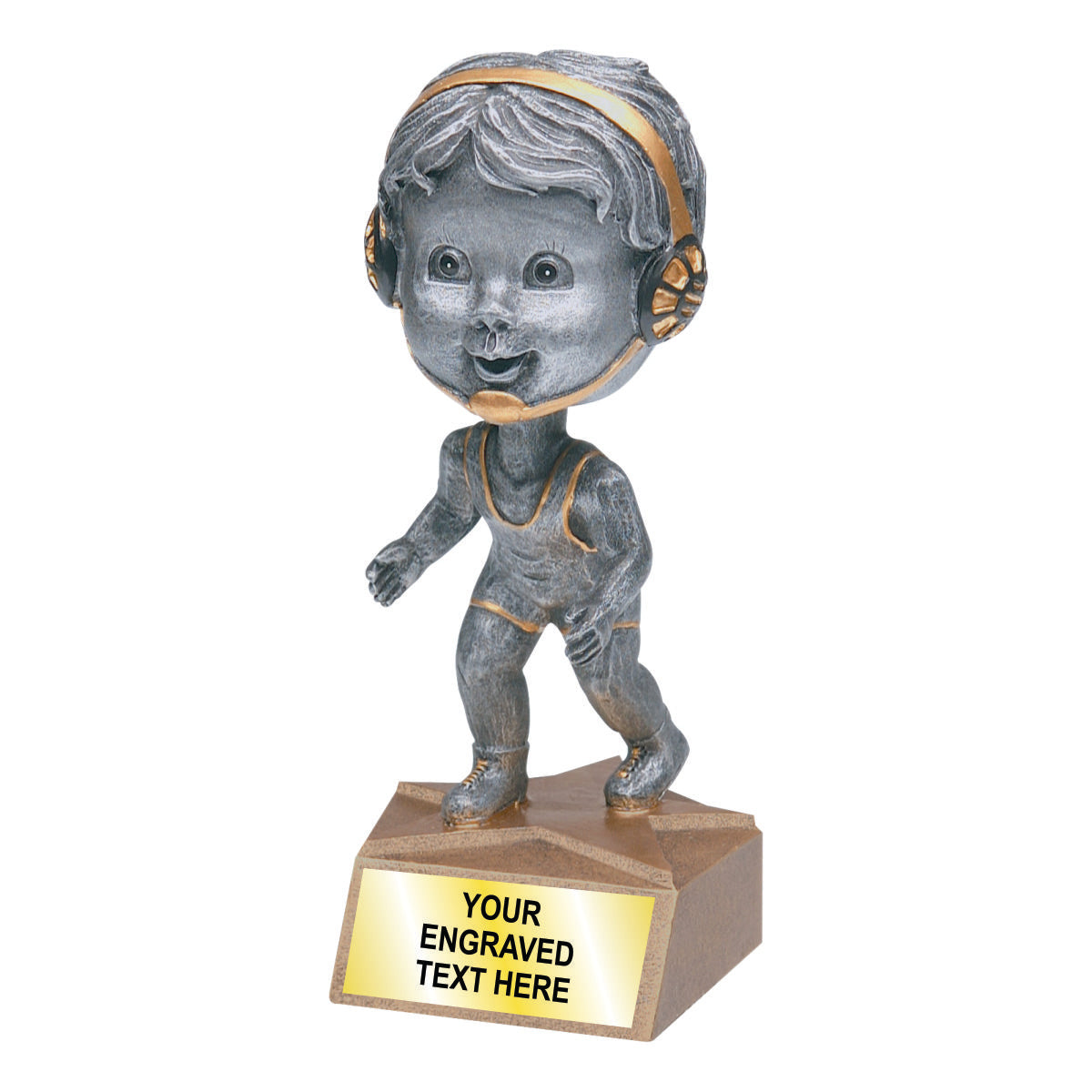 Wrestling Bobblehead Trophy — Action Awards