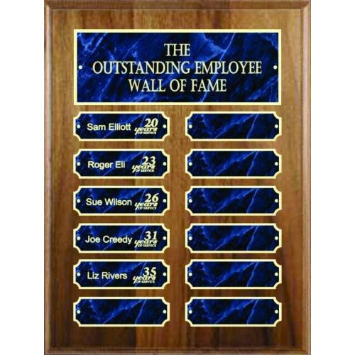 Solid Walnut High Gloss Perpetual Plaque Perpetual Plaques — Action Awards
