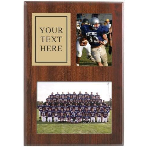 9 x 13 Cherry Finish Picture Plaque — Action Awards